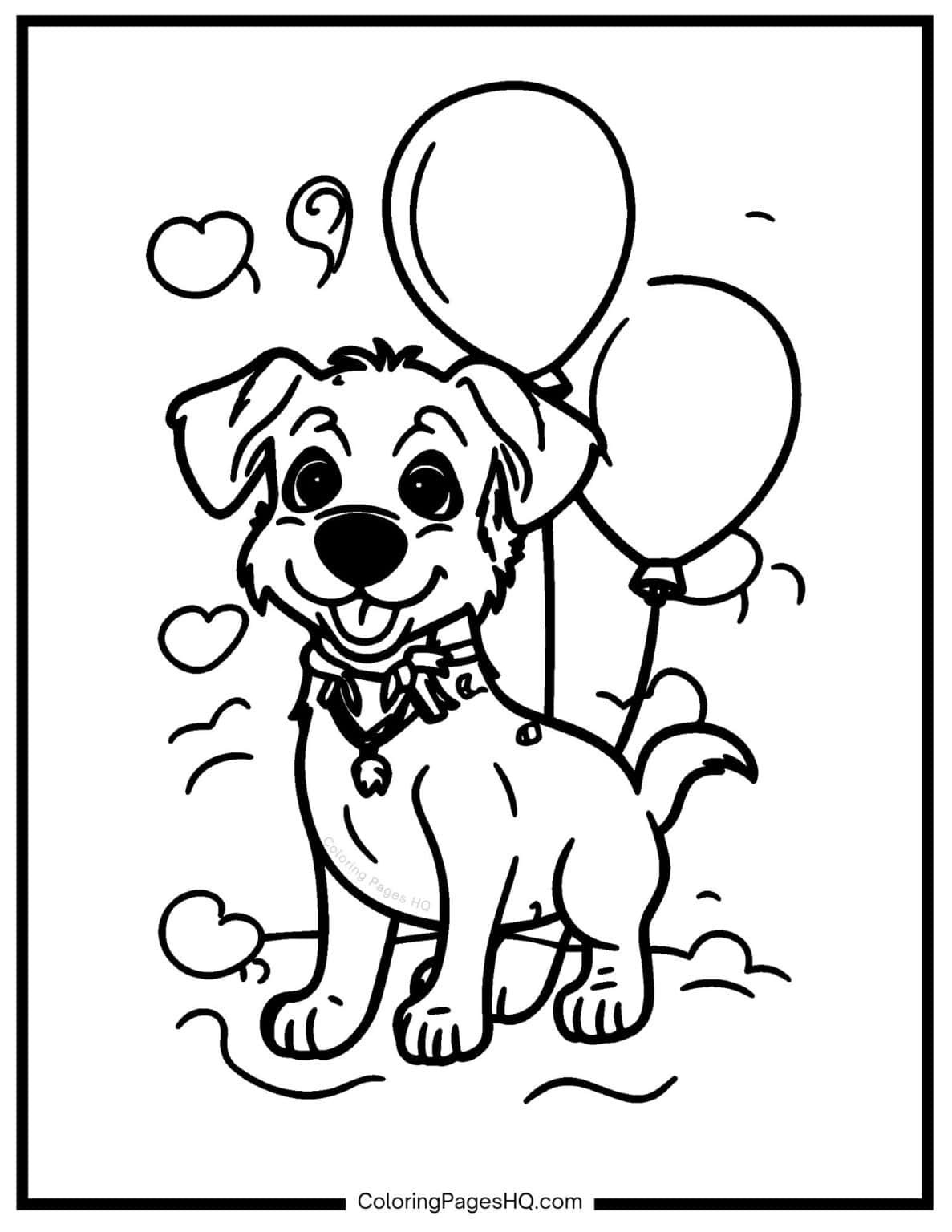 Cute Puppy Coloring Pages (Free PDF Printables) - Coloring Pages HQ