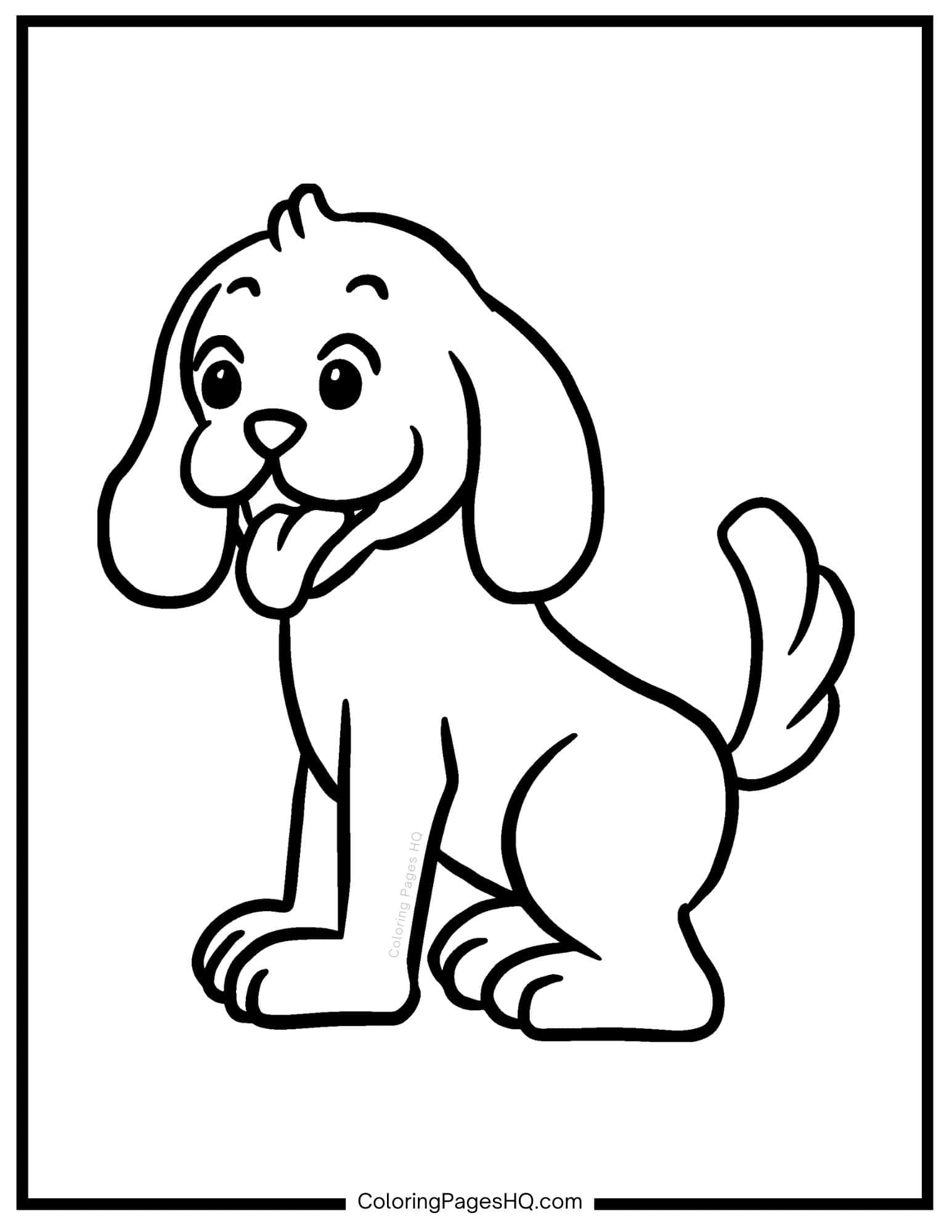 Cute Puppy Coloring Pages (Free PDF Printables) - Coloring Pages HQ
