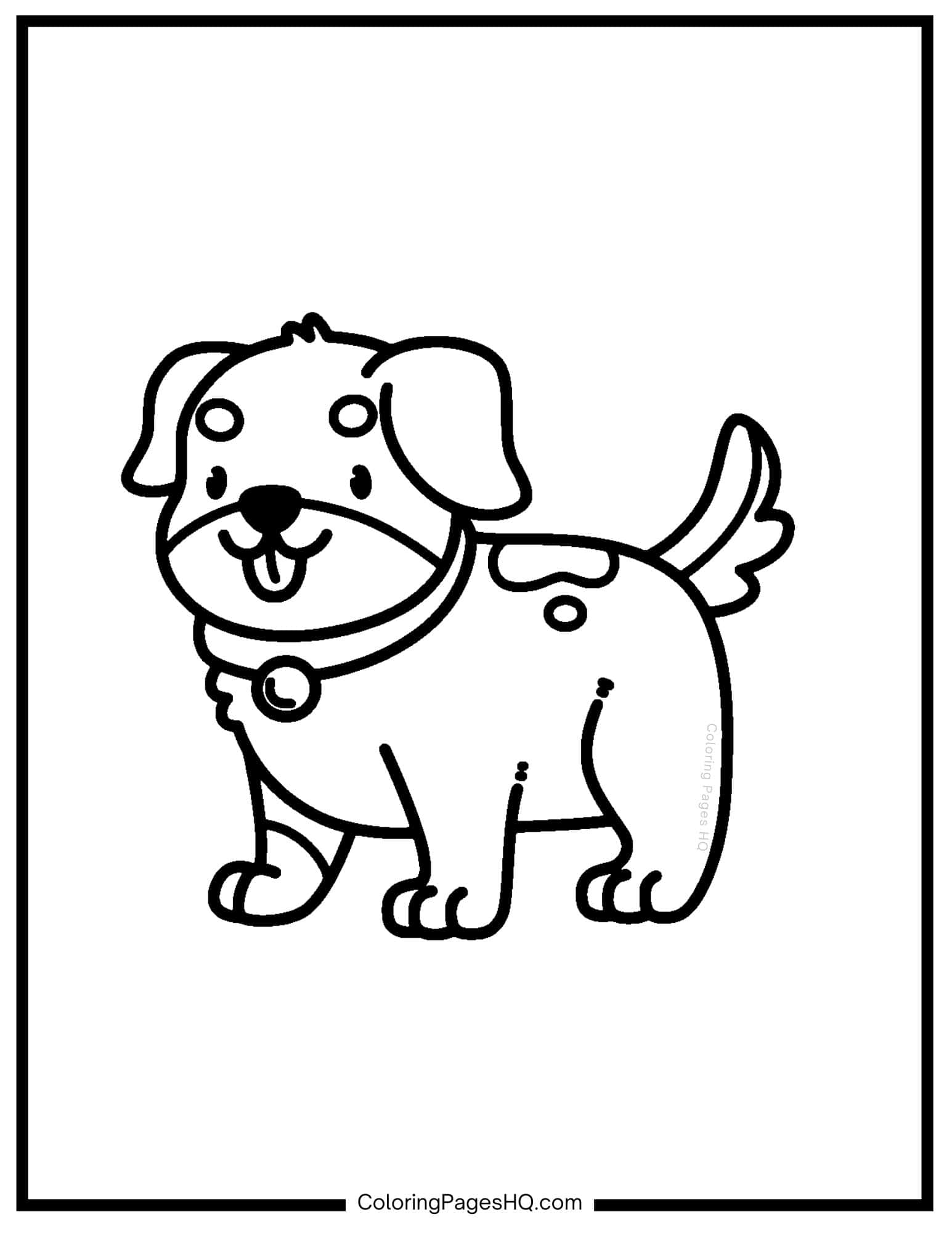 Cute Puppy Coloring Pages (Free PDF Printables) - Coloring Pages HQ