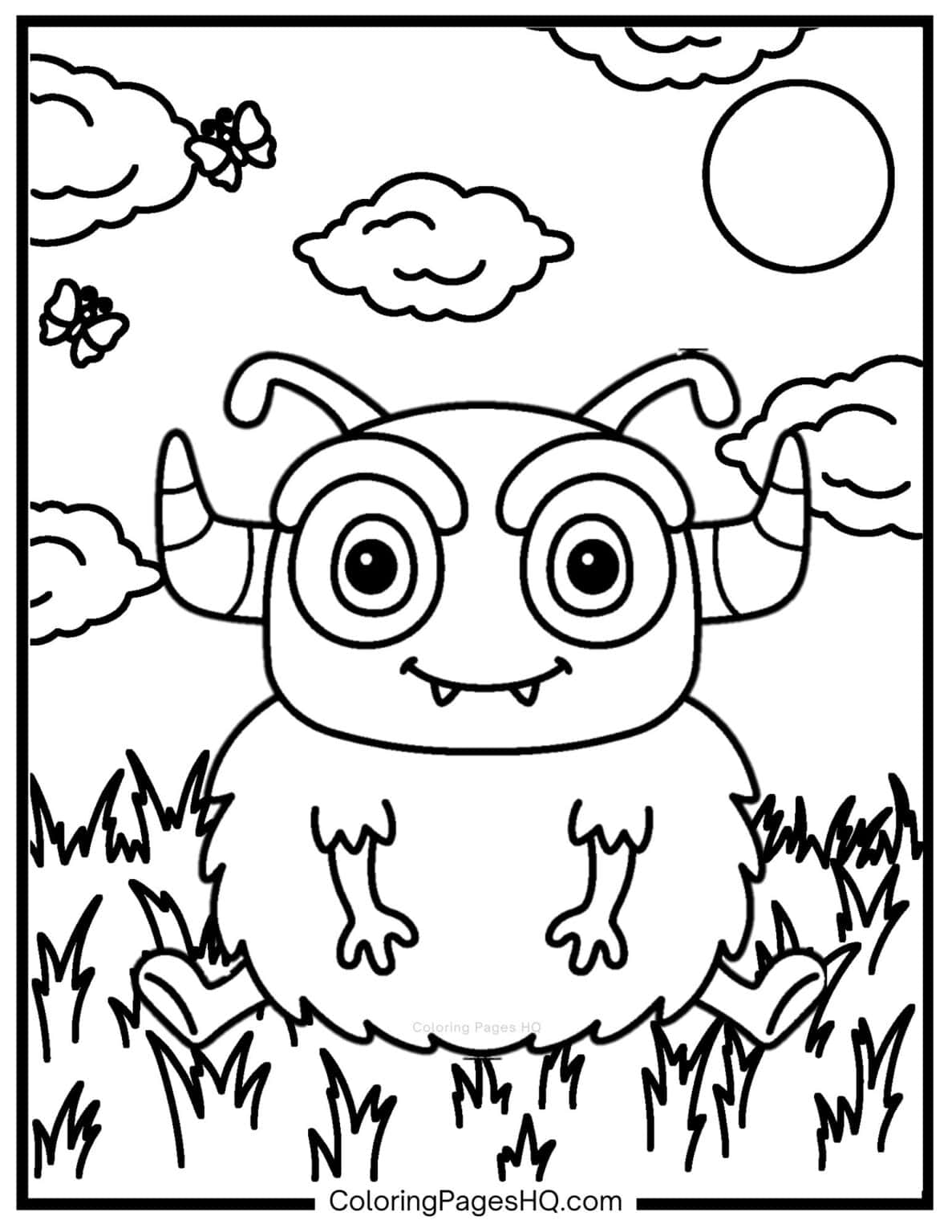 Cute Monster Coloring Pages (Free PDF Printables) - Coloring Pages HQ