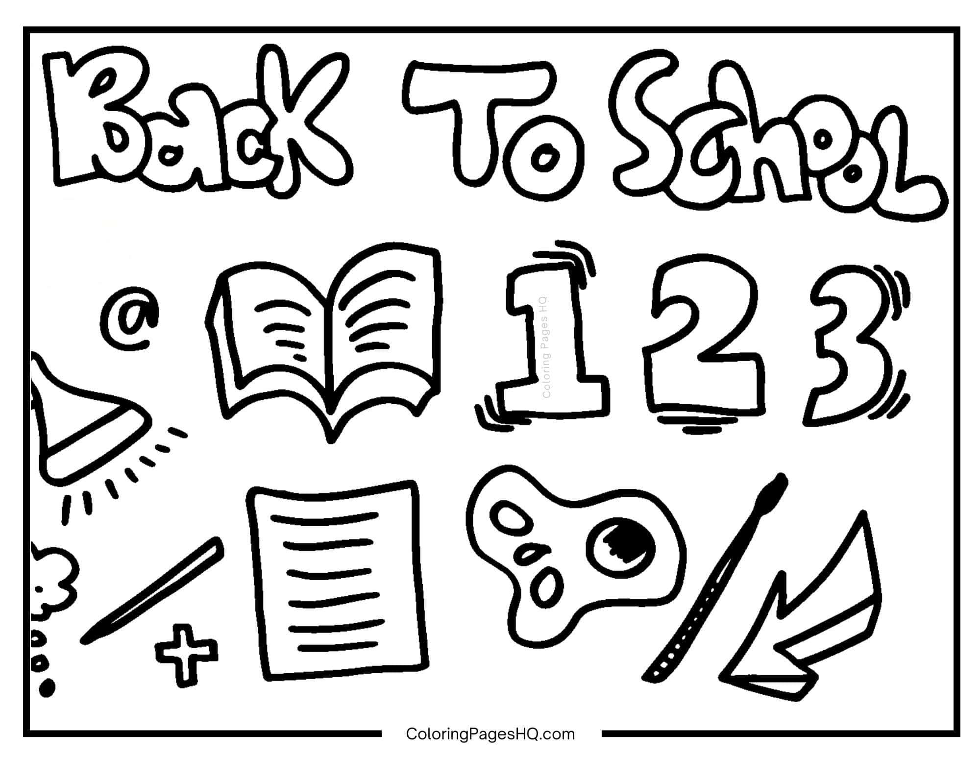 Back to School Coloring Pages (Free PDF Printables) - Coloring Pages HQ