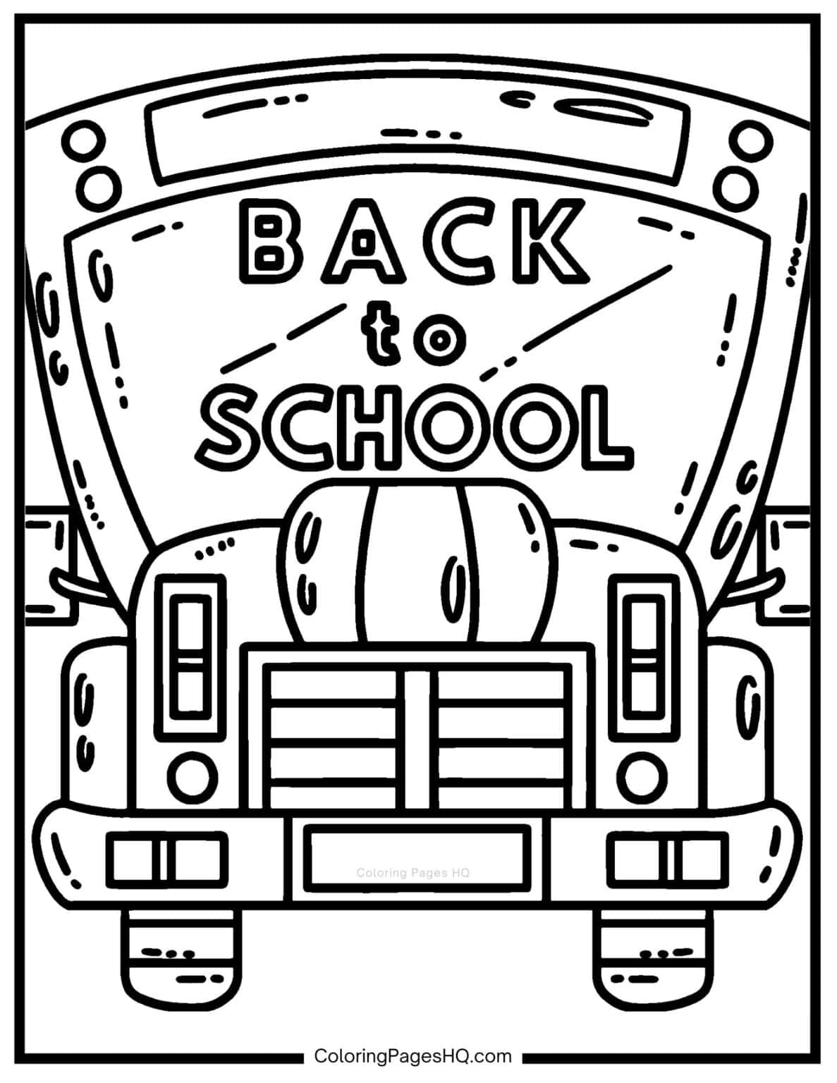 Back to School Coloring Pages (Free PDF Printables) - Coloring Pages HQ