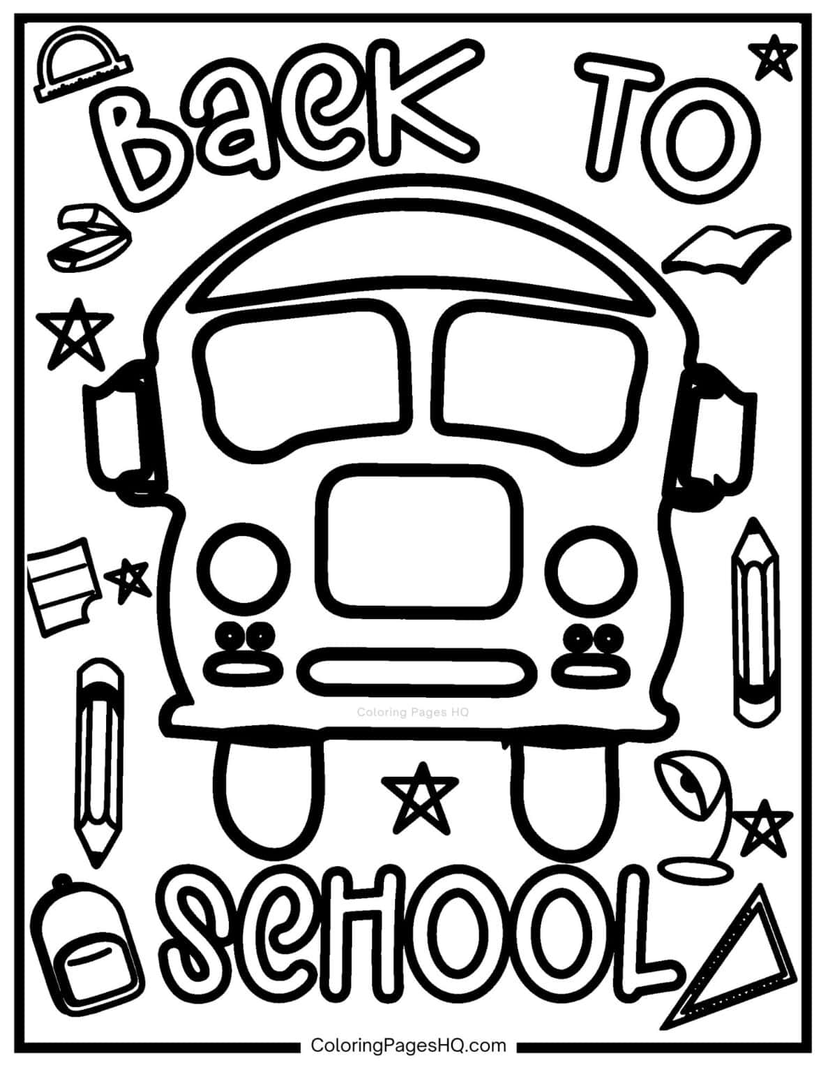 Back to School Coloring Pages (Free PDF Printables) - Coloring Pages HQ