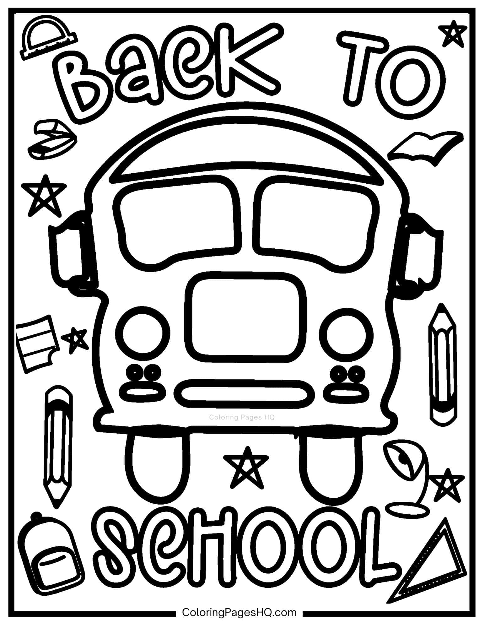 Back to School Coloring Pages (Free PDF Printables) - Coloring Pages HQ