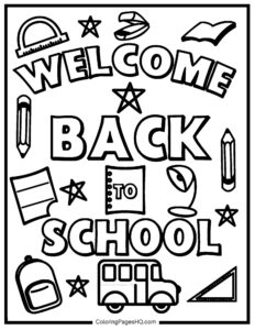 Back to School Coloring Pages (Free PDF Printables) - Coloring Pages HQ