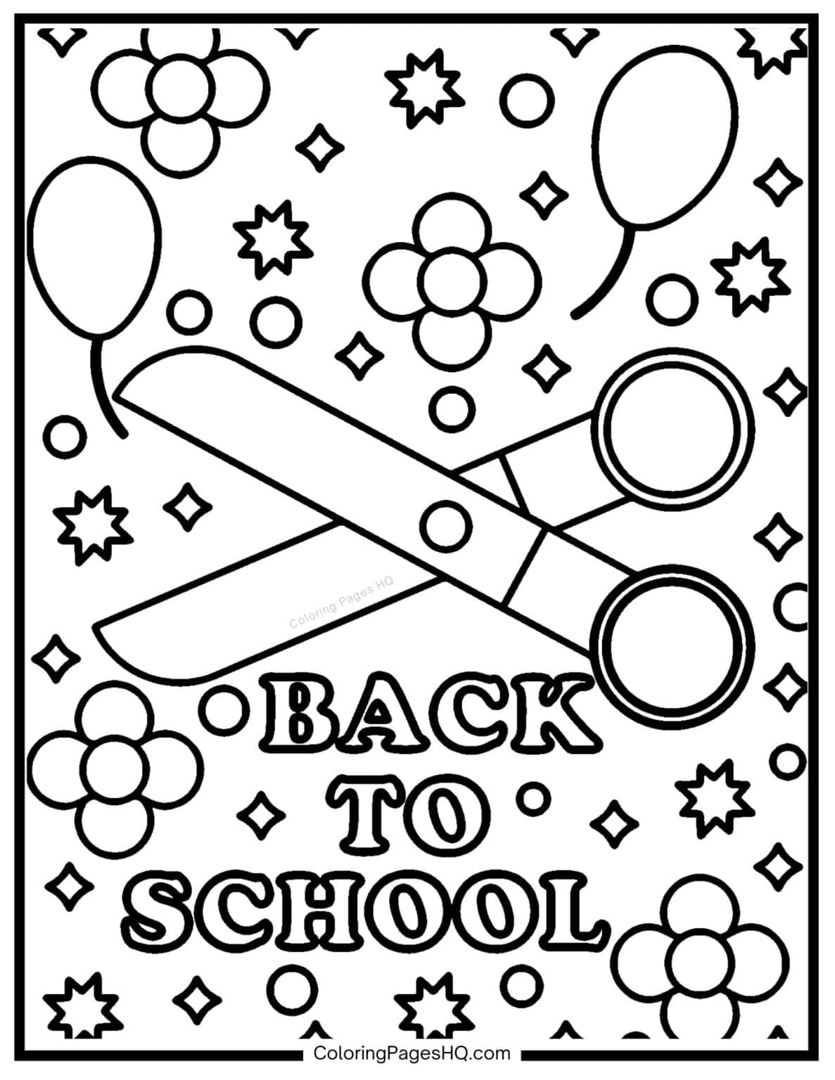 Back to School Coloring Pages (Free PDF Printables) - Coloring Pages HQ