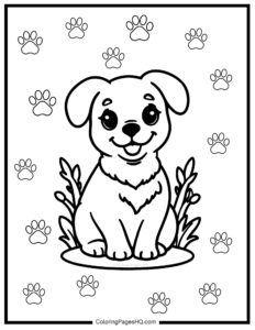 Cute Puppy Coloring Pages (Free PDF Printables) - Coloring Pages HQ