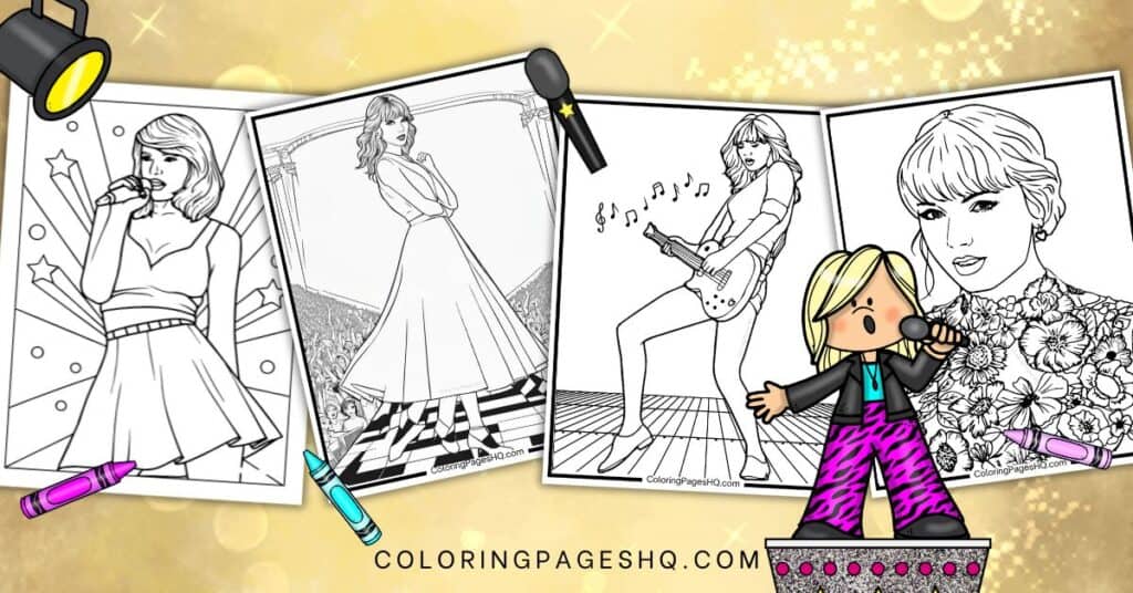 Taylor Swift Coloring Pages (Free PDF Printables) - Coloring Pages HQ