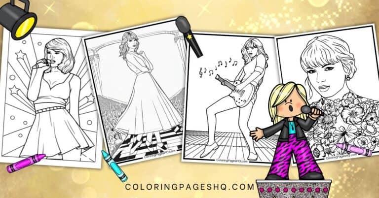 Taylor Swift Coloring Pages (Free PDF Printables) - Coloring Pages HQ