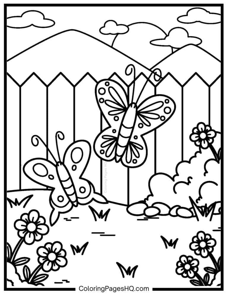 Cute Butterfly Coloring Pages (Free PDF Printables) - Coloring Pages HQ