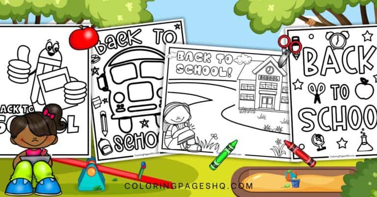 Back to School Coloring Pages (Free PDF Printables) - Coloring Pages HQ