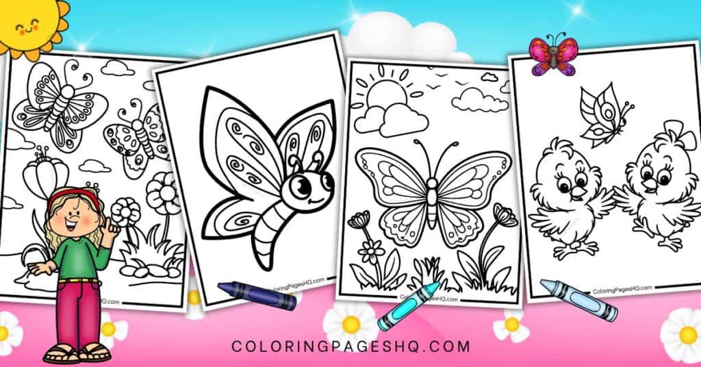 Cute Butterfly Coloring Pages (Free PDF Printables) - Coloring Pages HQ