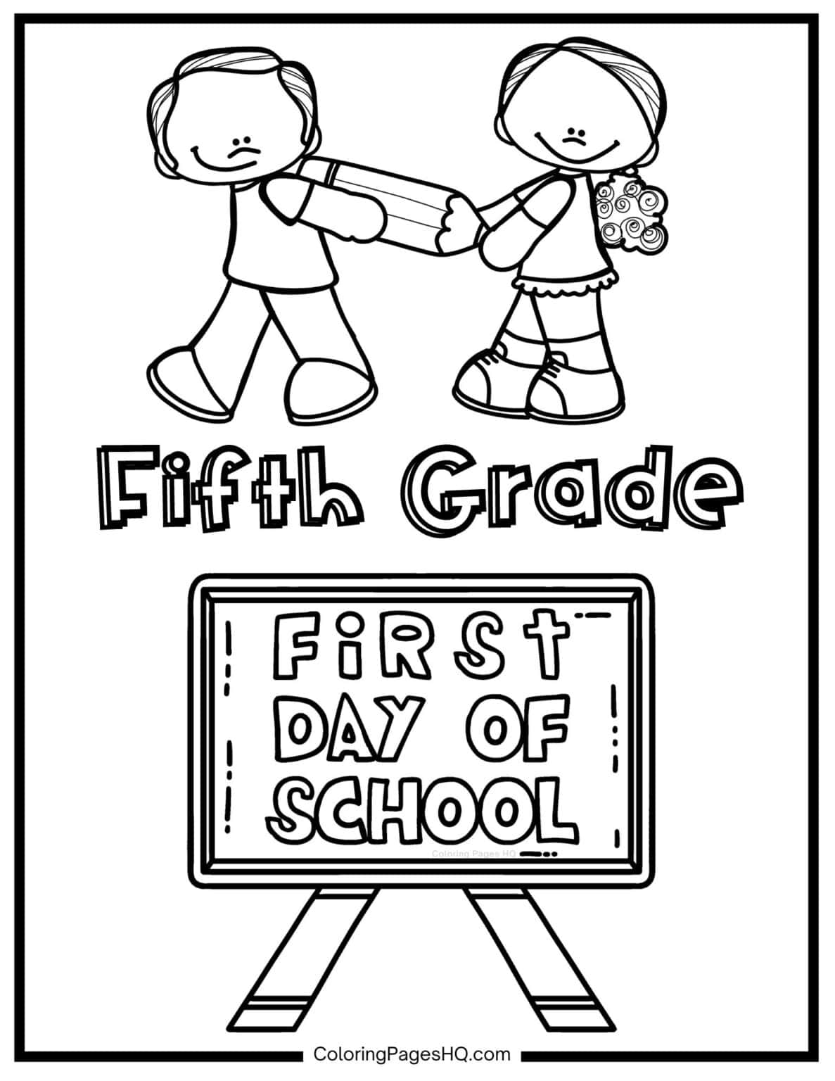 First Day of School Coloring Pages (Free PDF Printables) - Coloring ...