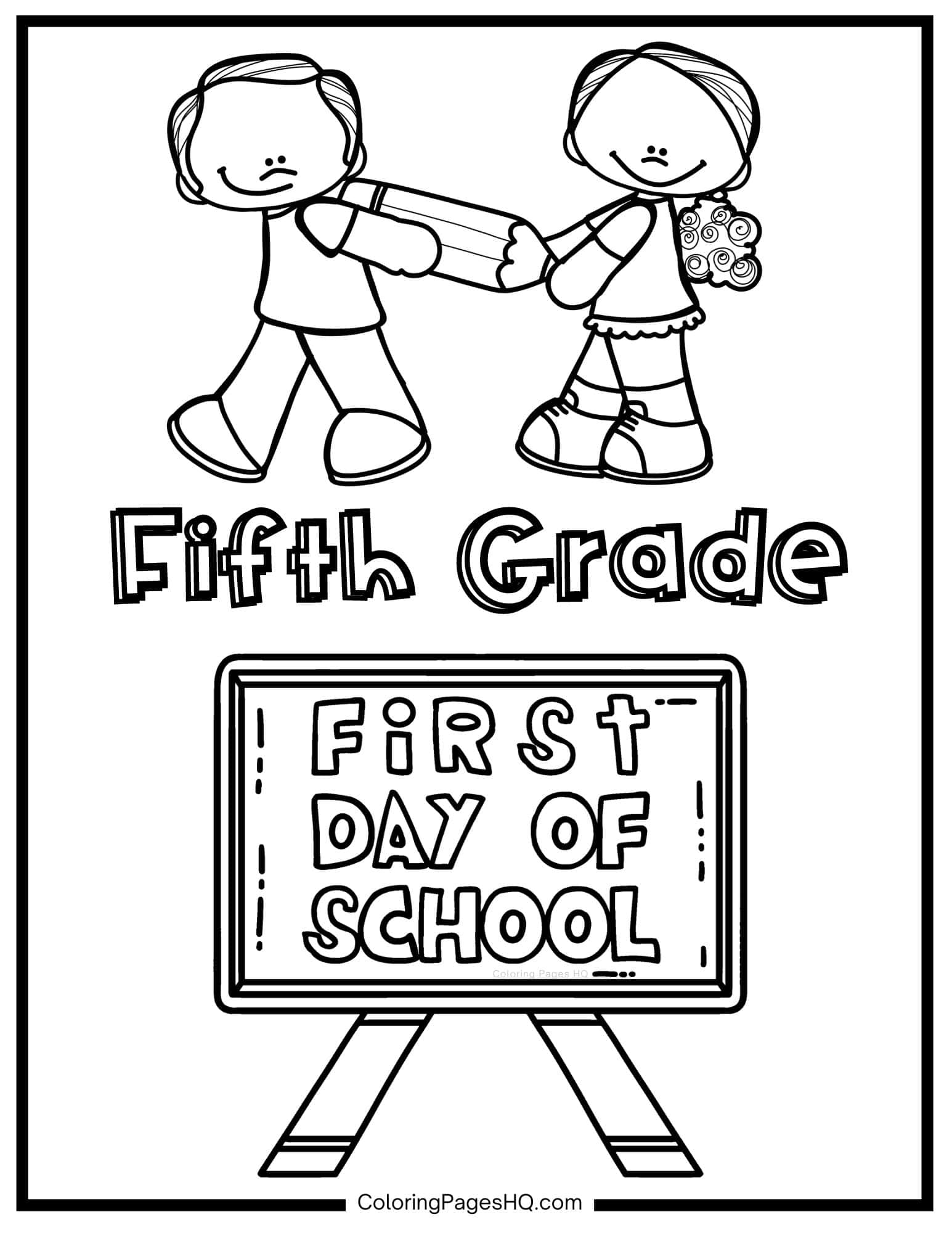 First Day of School Coloring Pages (Free PDF Printables) - Coloring ...
