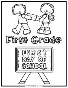 First Day of School Coloring Pages (Free PDF Printables) - Coloring ...