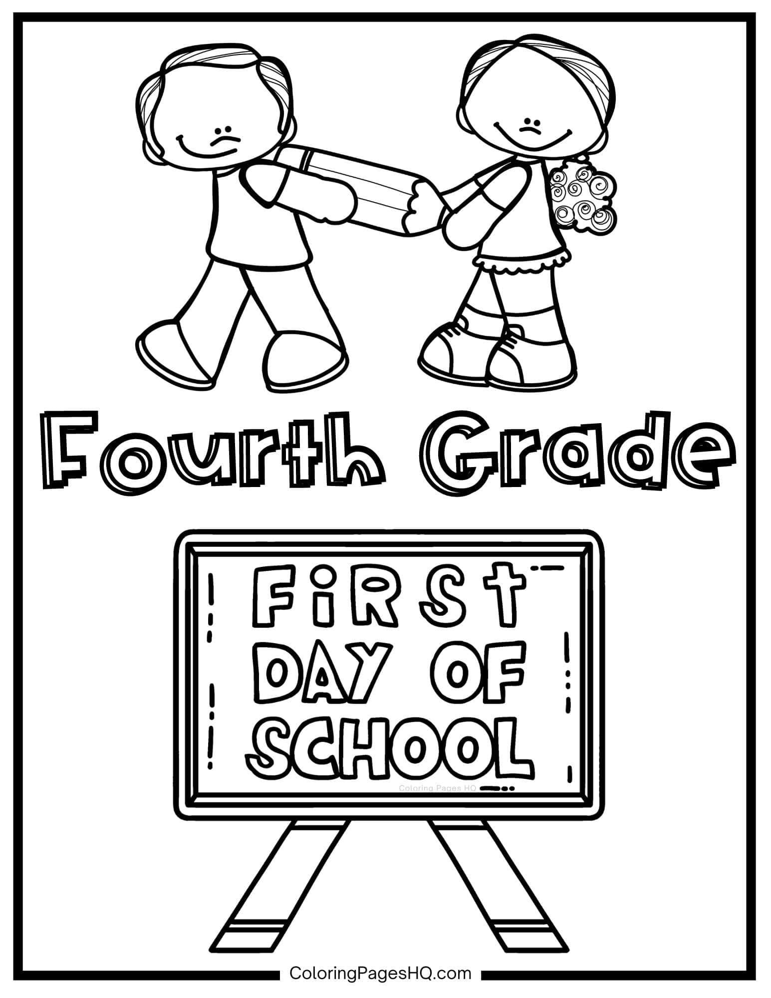 First Day of School Coloring Pages (Free PDF Printables) - Coloring ...
