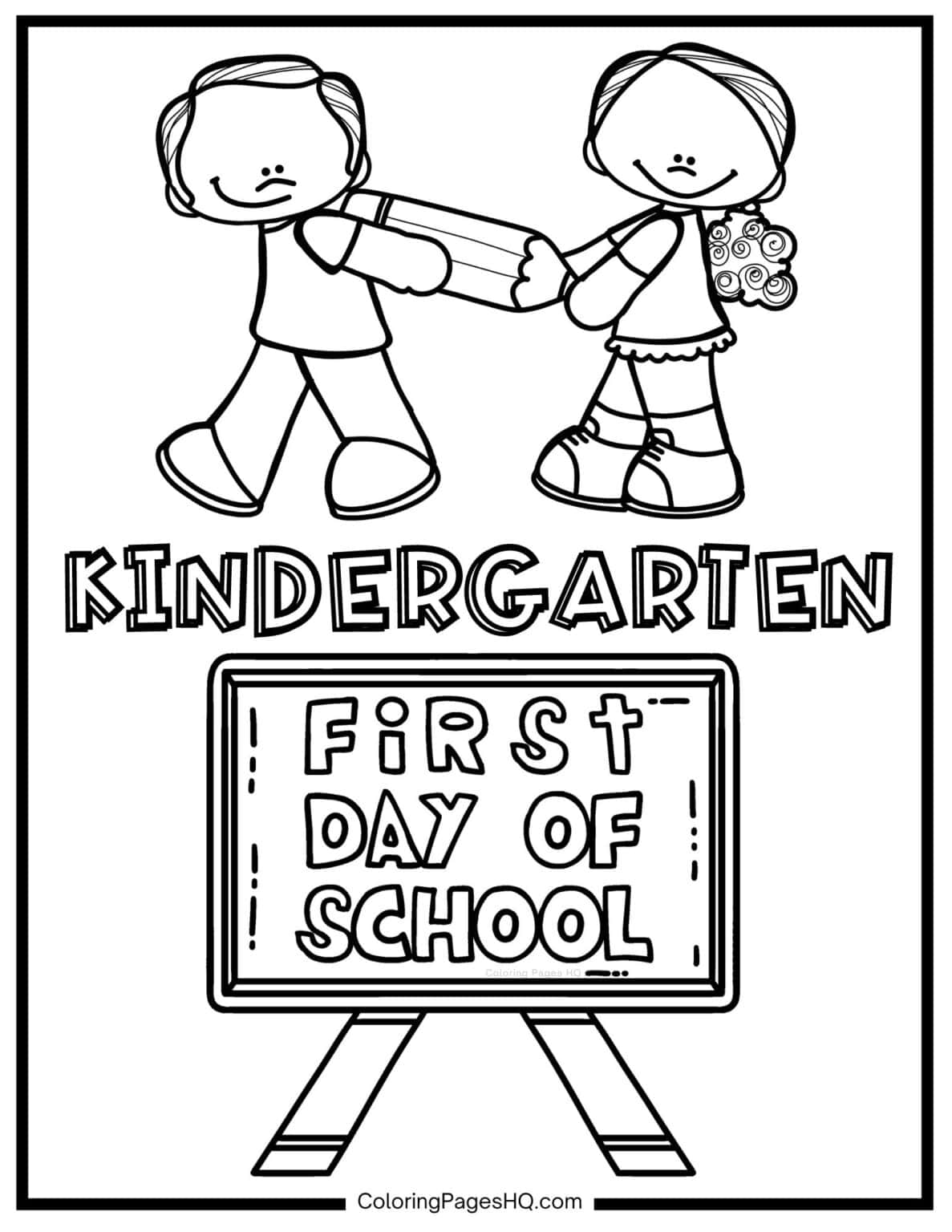First Day of School Coloring Pages (Free PDF Printables) - Coloring ...