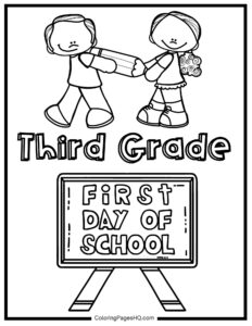 First Day of School Coloring Pages (Free PDF Printables) - Coloring ...