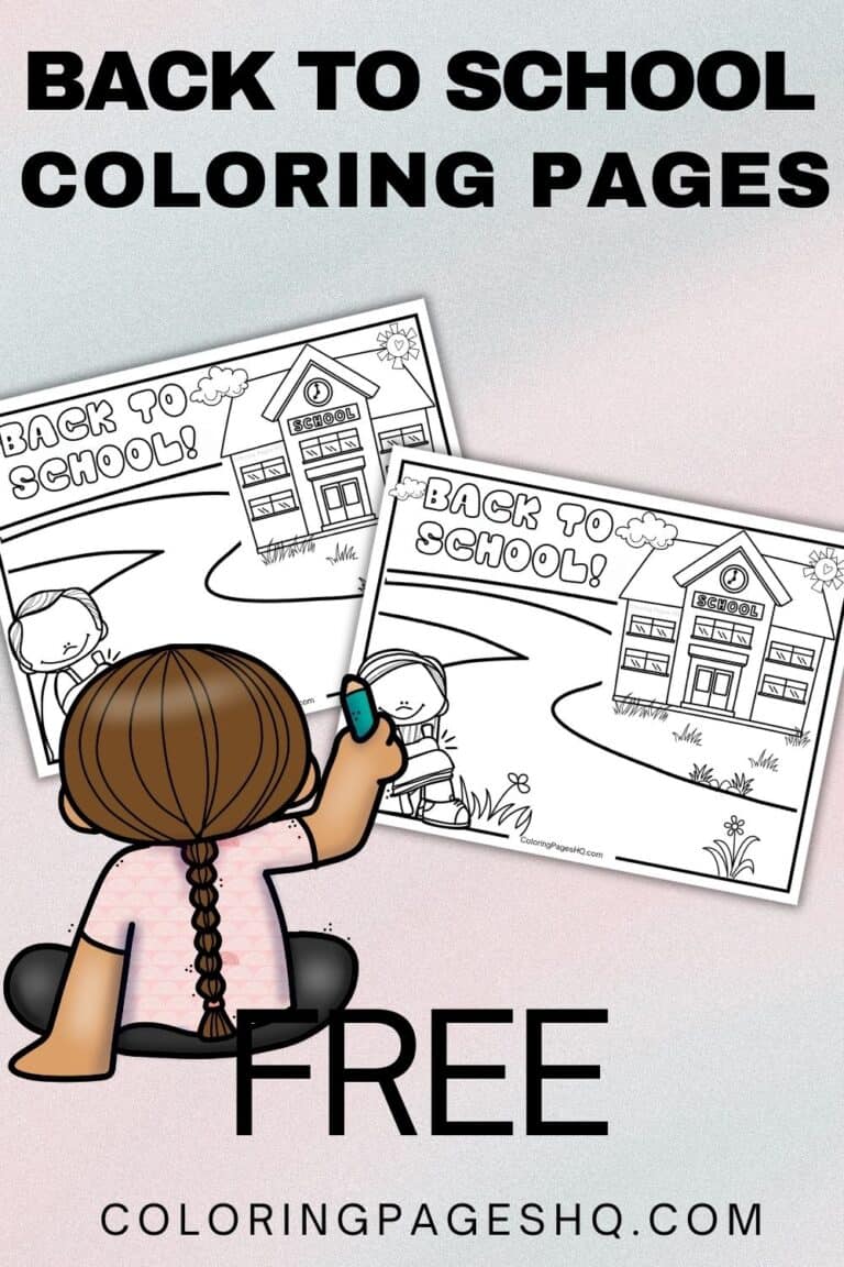 Back to School Coloring Pages (Free PDF Printables) - Coloring Pages HQ