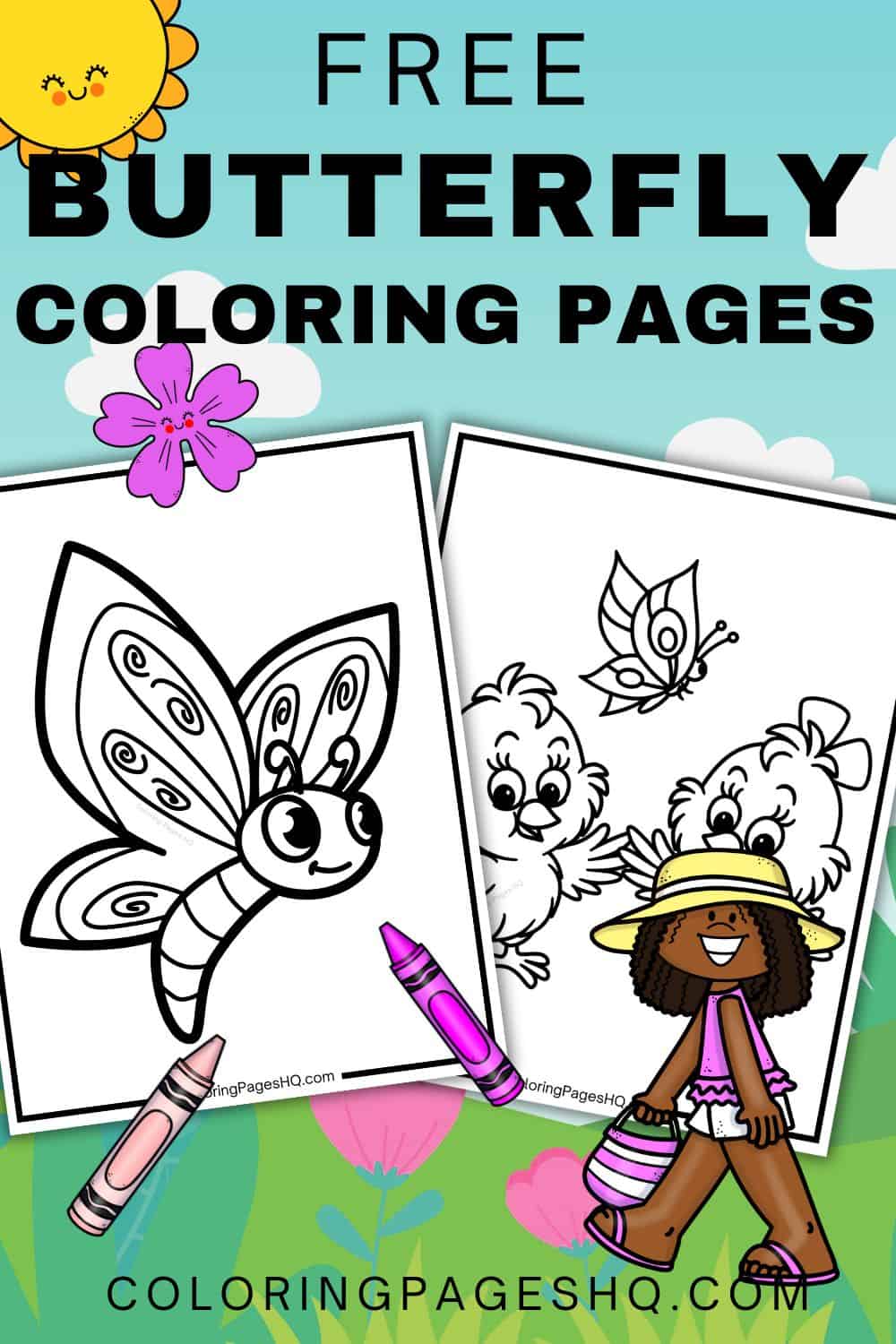 Cute Butterfly Coloring Pages (Free PDF Printables) - Coloring Pages HQ