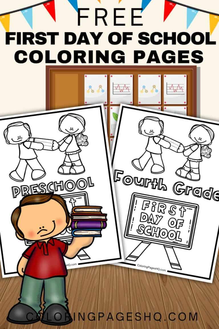 First Day of School Coloring Pages (Free PDF Printables) - Coloring ...
