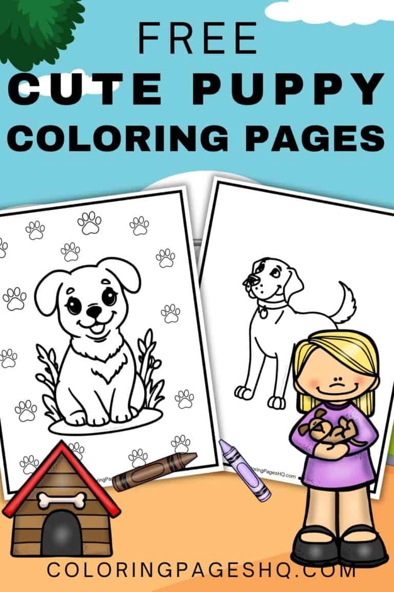 Cute Puppy Coloring Pages (Free PDF Printables) - Coloring Pages HQ