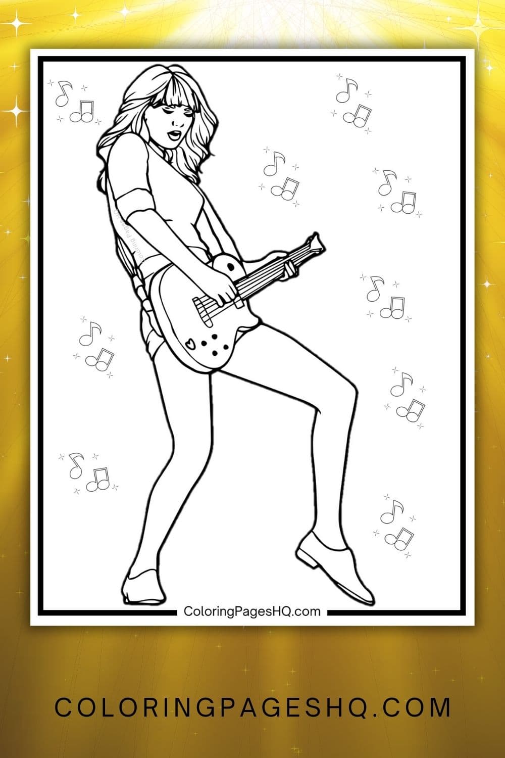 Taylor Swift Coloring Pages (Free PDF Printables) - Coloring Pages HQ