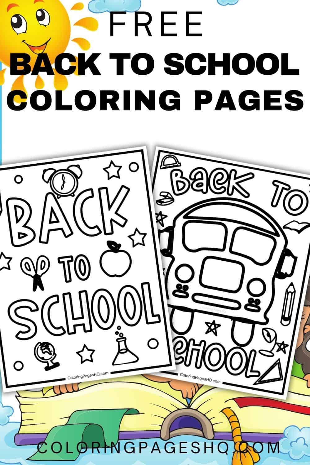 Back to School Coloring Pages (Free PDF Printables) - Coloring Pages HQ