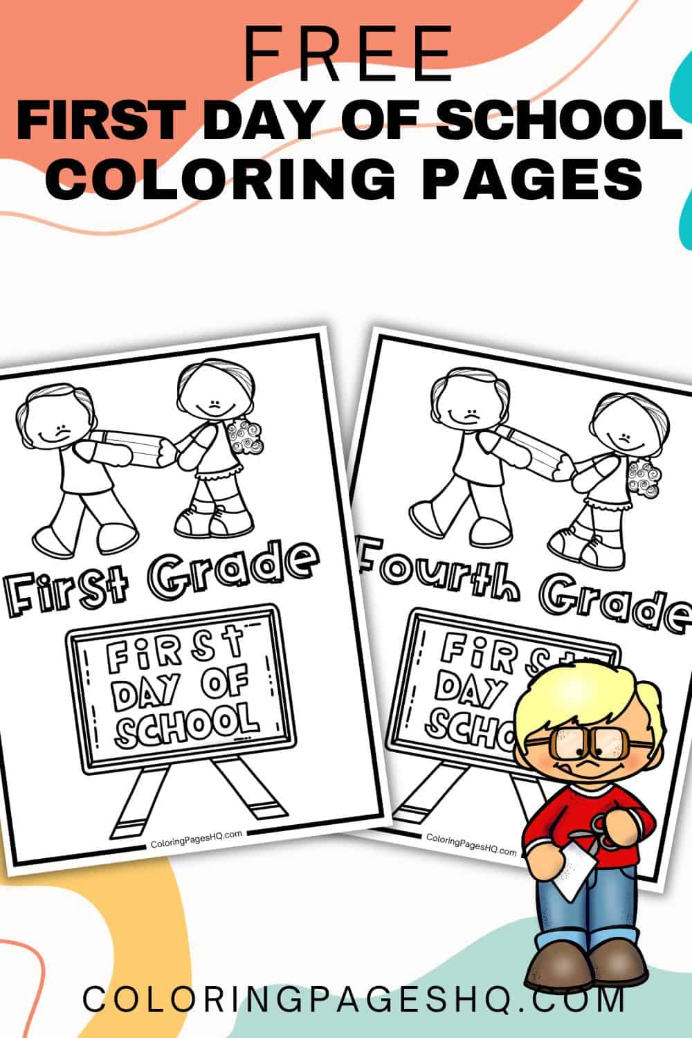 First Day of School Coloring Pages (Free PDF Printables) - Coloring ...