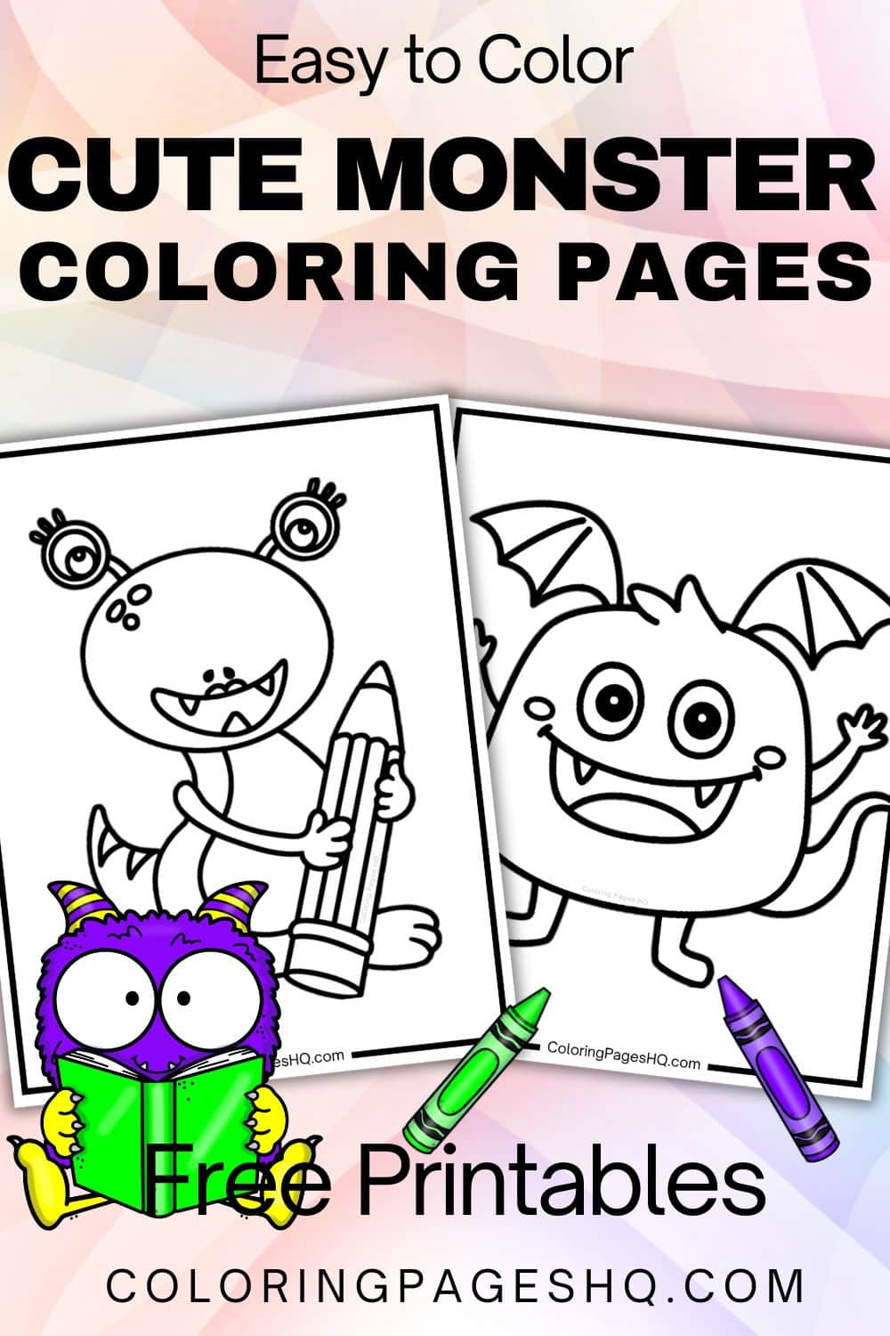 Cute Monster Coloring Pages (Free PDF Printables) - Coloring Pages HQ