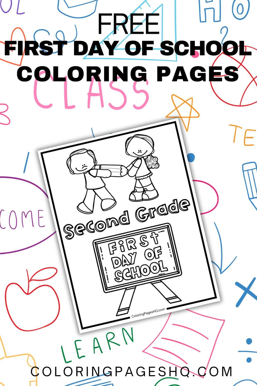First Day of School Coloring Pages (Free PDF Printables) - Coloring ...