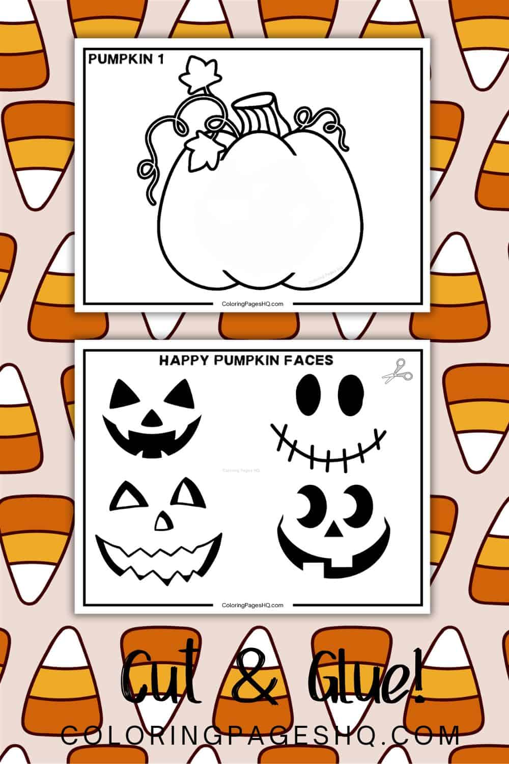 Fun Halloween Pumpkin Cut and Glue Worksheet (Free PDF Printables ...