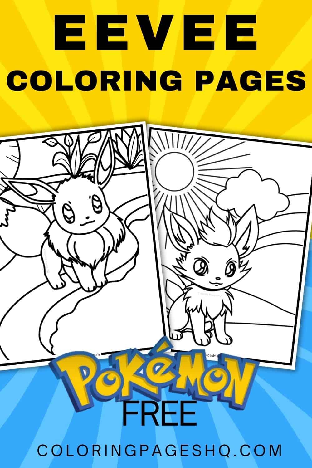 Pokémon Eevee Coloring Pages (Free PDF Printables) - Coloring Pages HQ