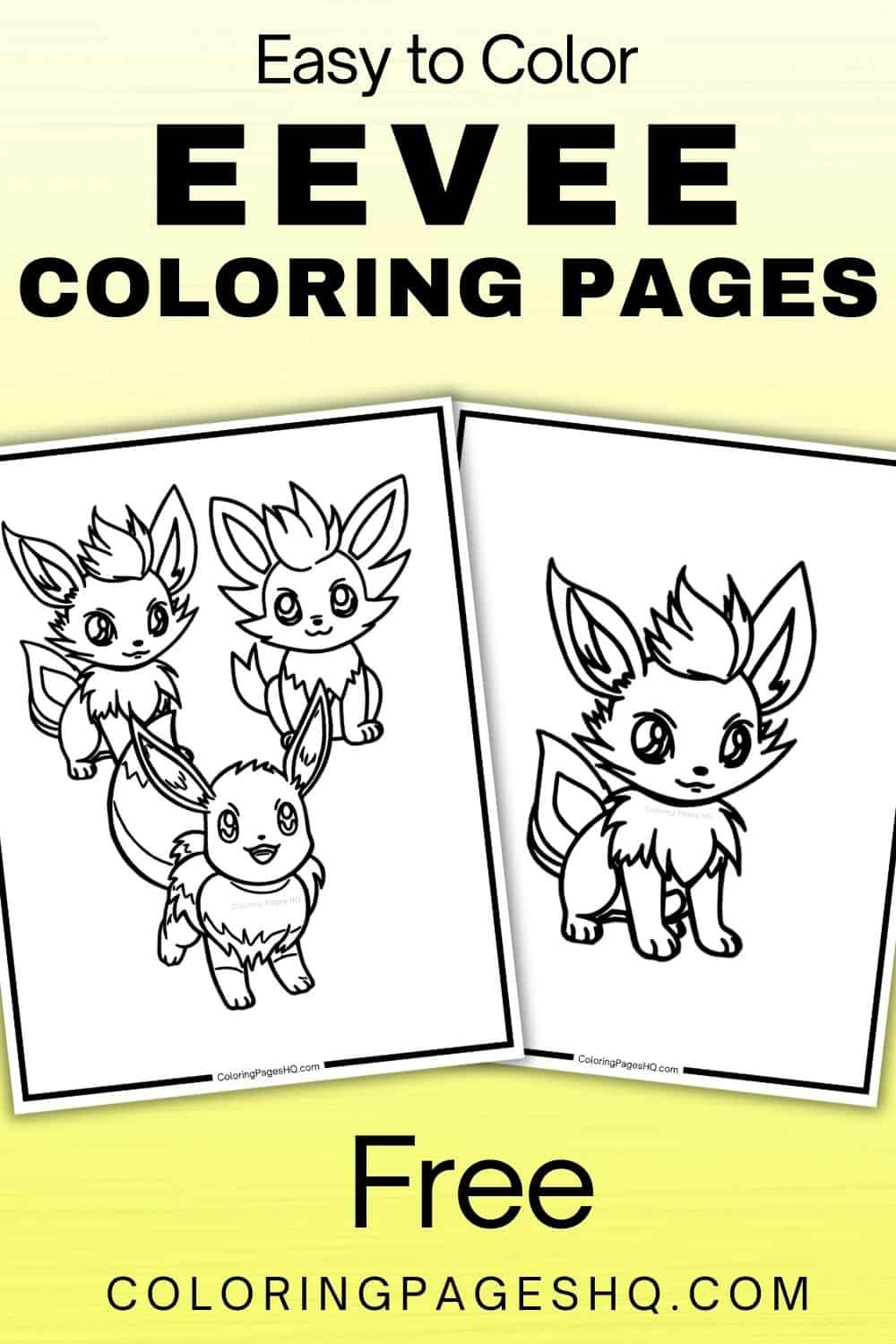 Pokémon Eevee Coloring Pages (Free PDF Printables) - Coloring Pages HQ