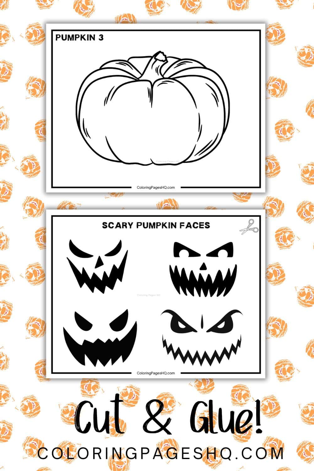 Fun Halloween Pumpkin Cut and Glue Worksheet (Free PDF Printables ...
