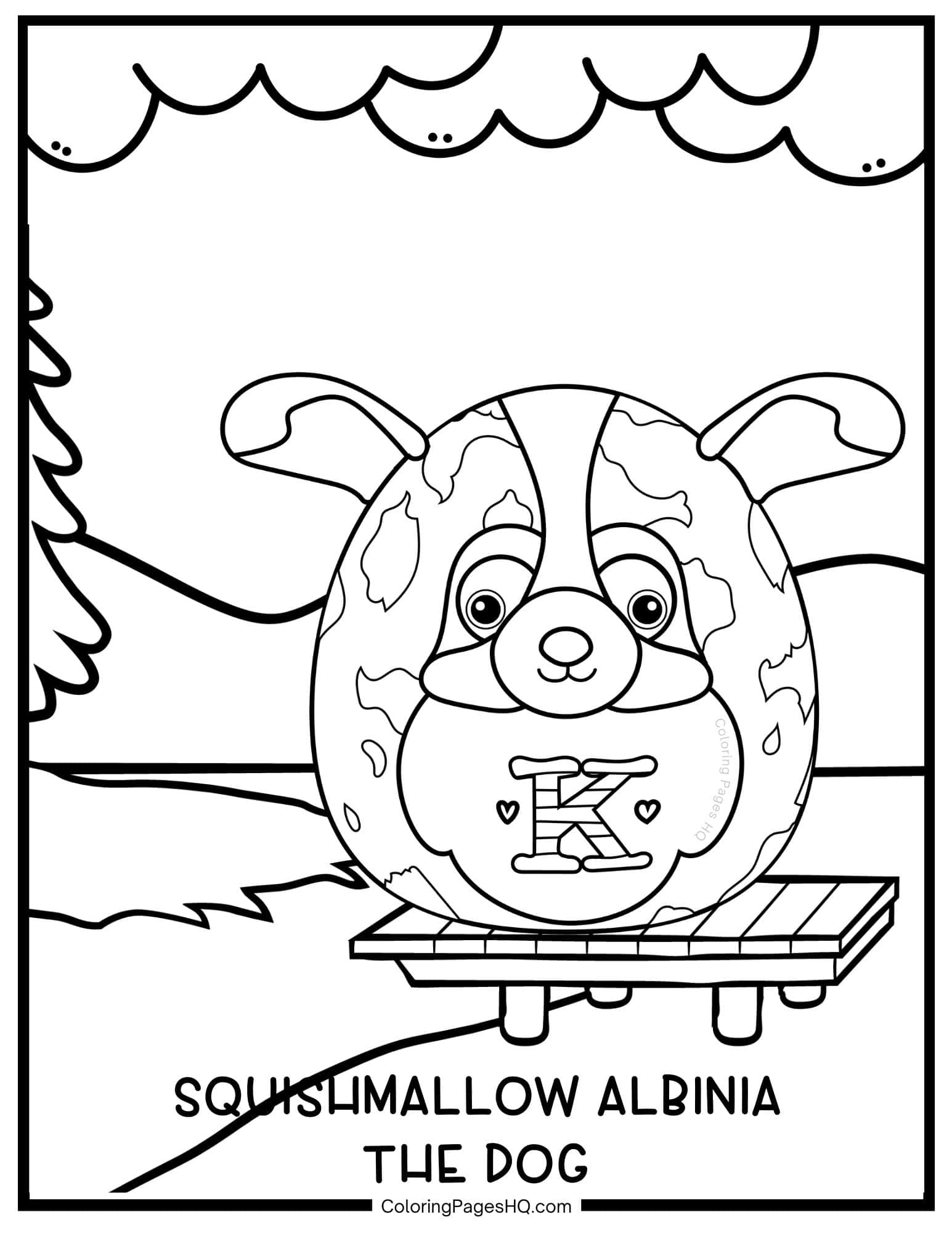Cute Dog Squishmallow Coloring Pages (Free PDF Printables) - Coloring ...