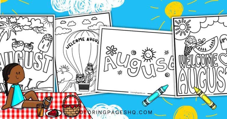 Cute August Coloring Pages (Free PDF Printables) - Coloring Pages HQ