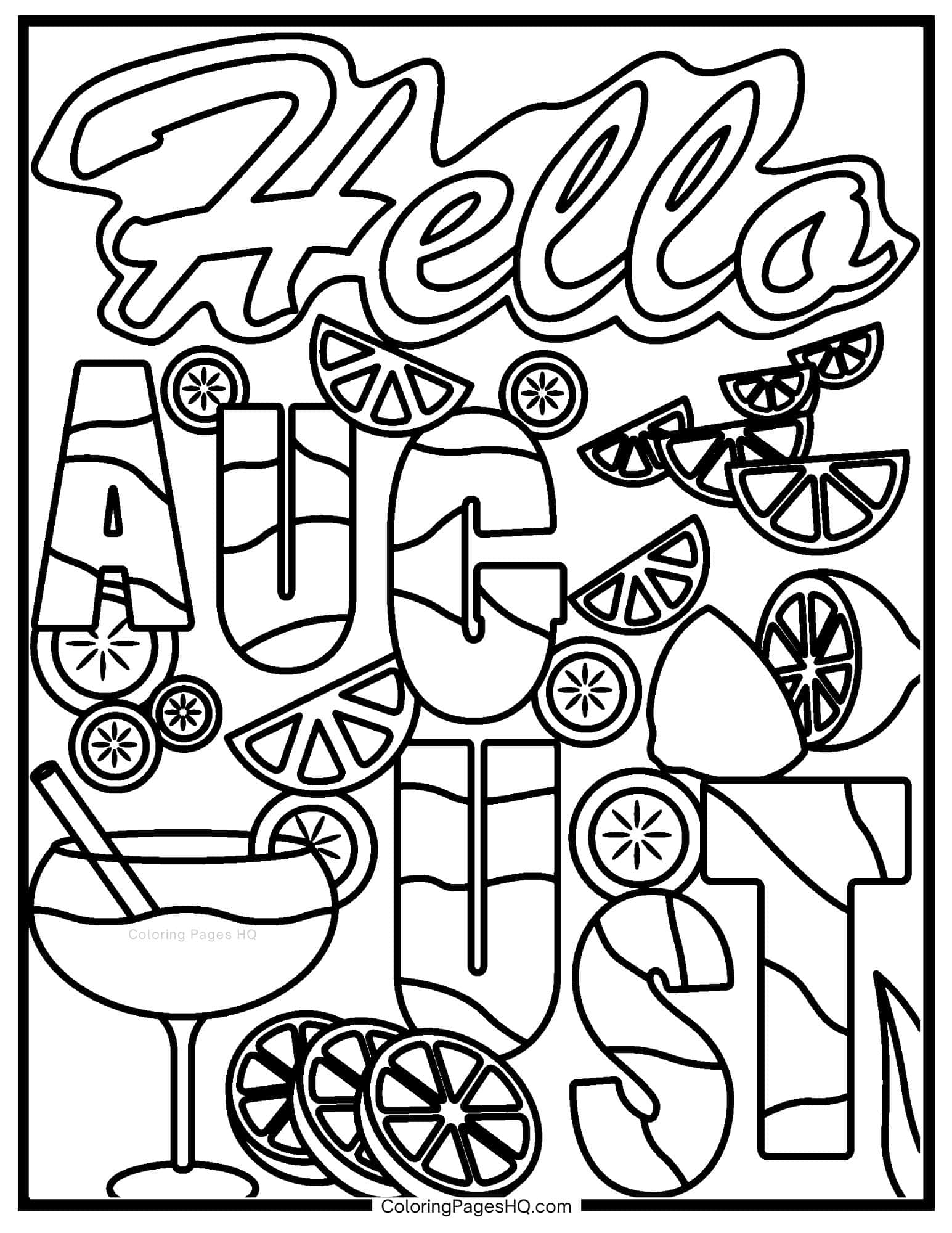 Cute August Coloring Pages (Free PDF Printables) - Coloring Pages HQ