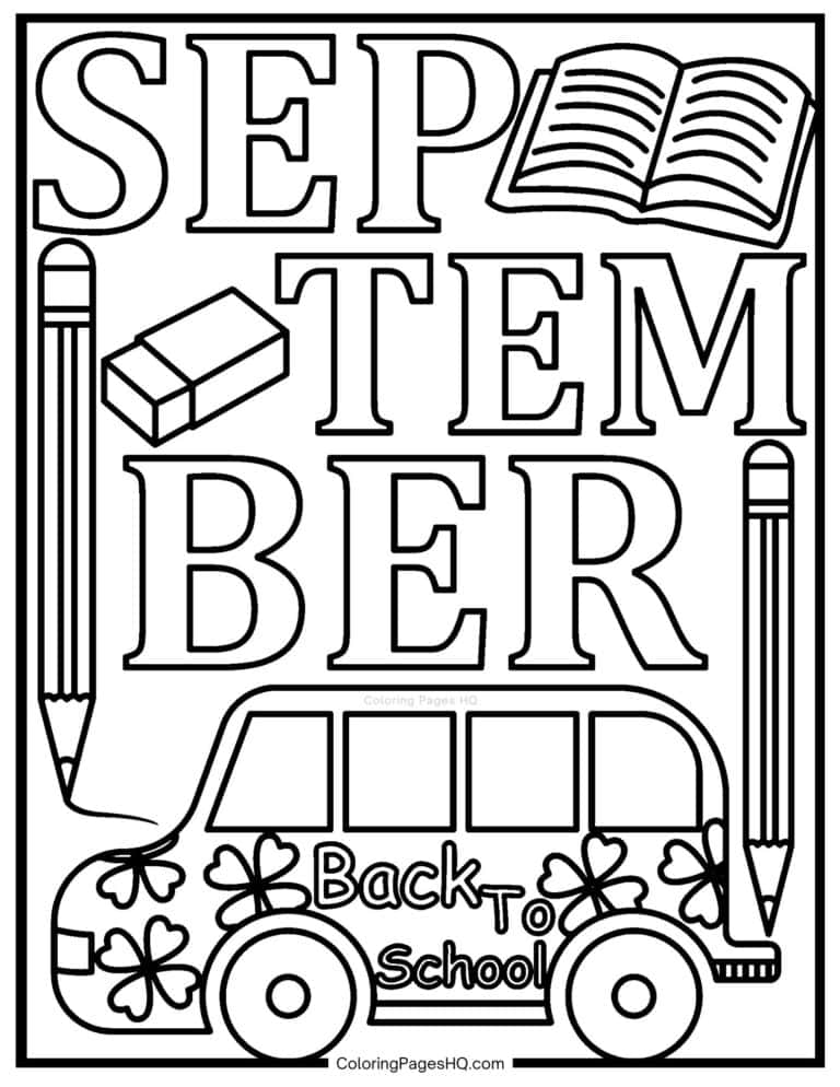 September Coloring Pages (Free PDF Printables) - Coloring Pages HQ