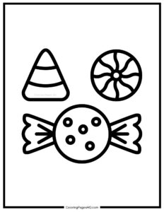 Halloween Candy Coloring Pages (Free PDF Printables) - Coloring Pages HQ