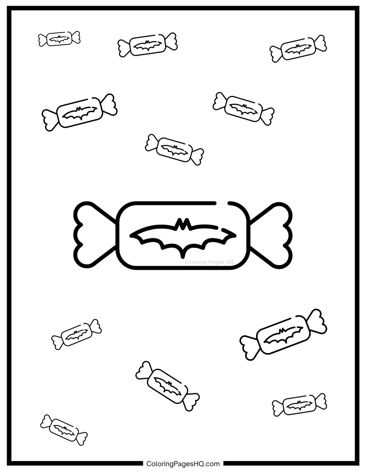 Halloween Candy Coloring Pages (Free PDF Printables) - Coloring Pages HQ