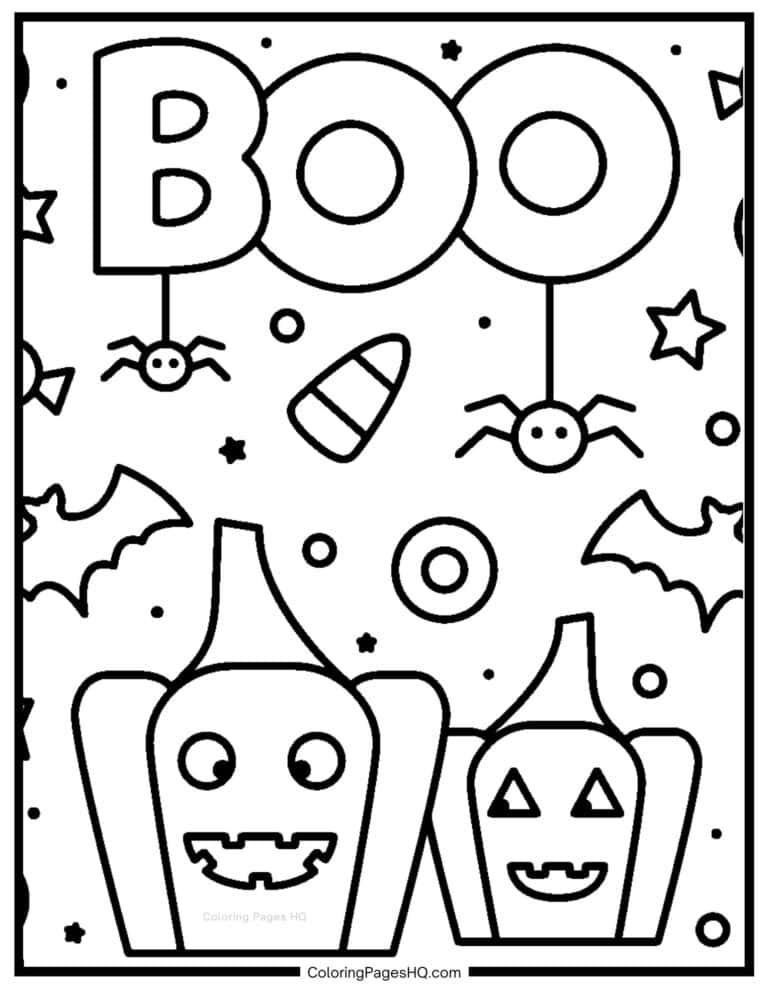 Halloween Coloring Pages (Free PDF Printables) - Coloring Pages HQ