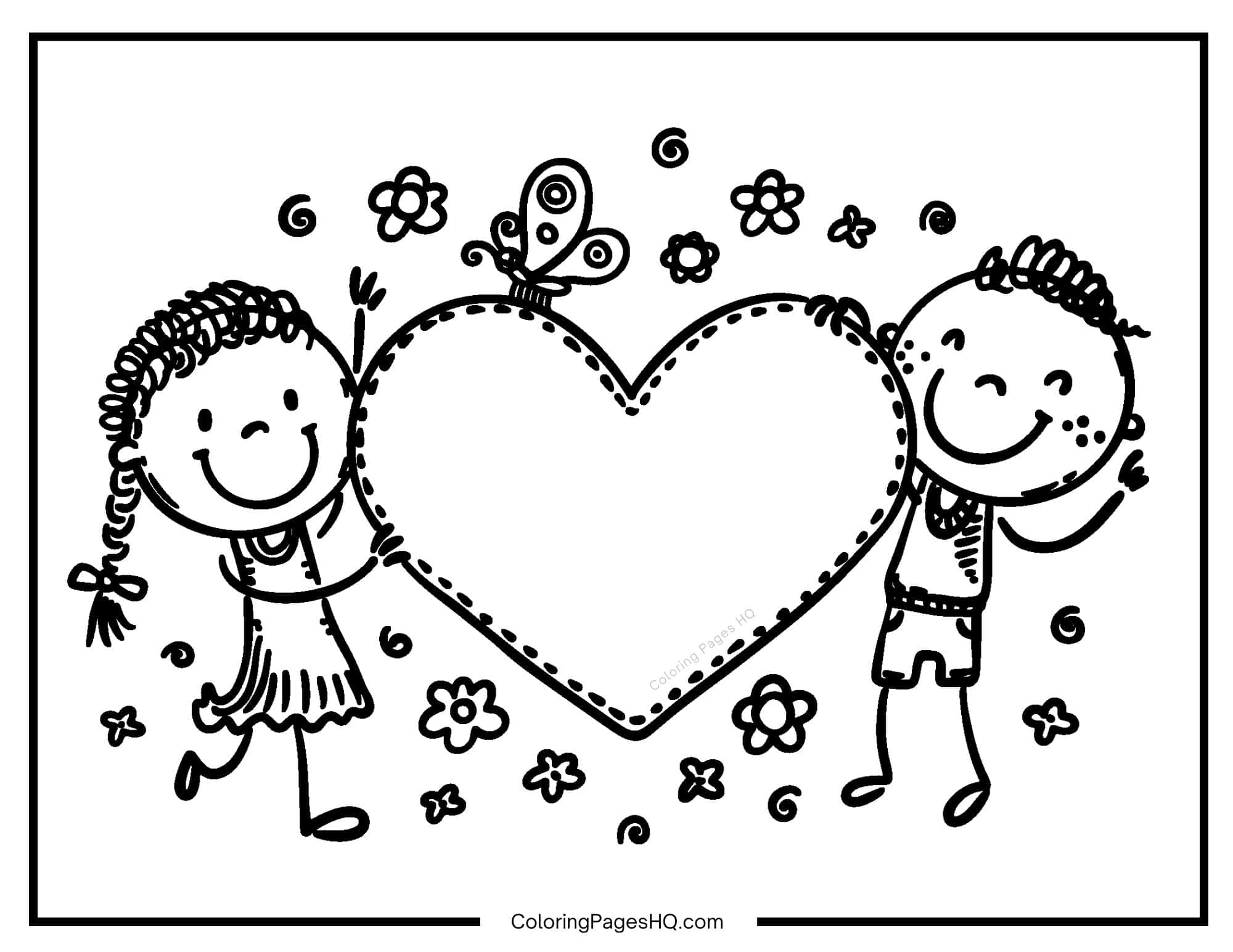 Cute Heart Coloring Pages (Free PDF Printables) - Coloring Pages HQ