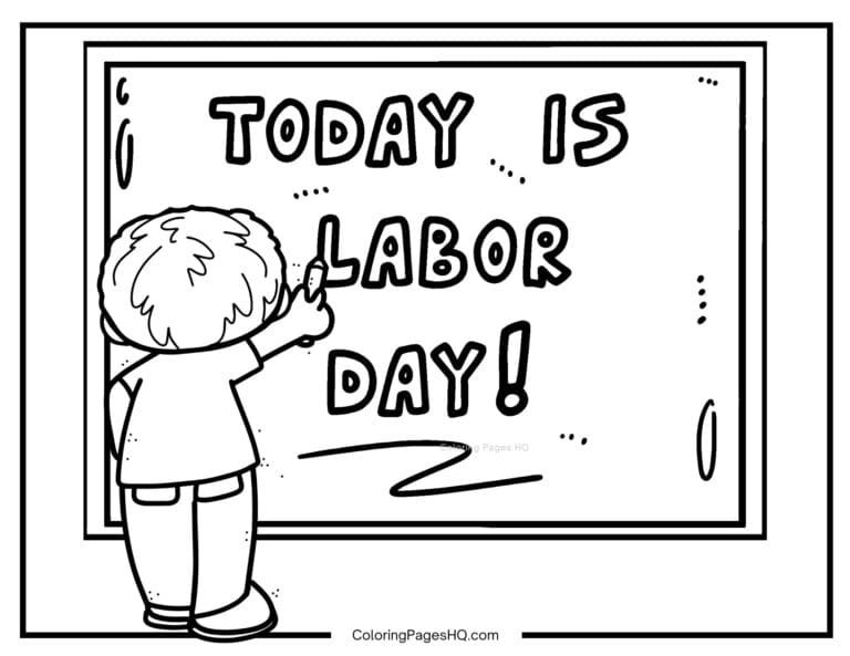Labor Day Coloring Pages (Free PDF Printables) - Coloring Pages HQ