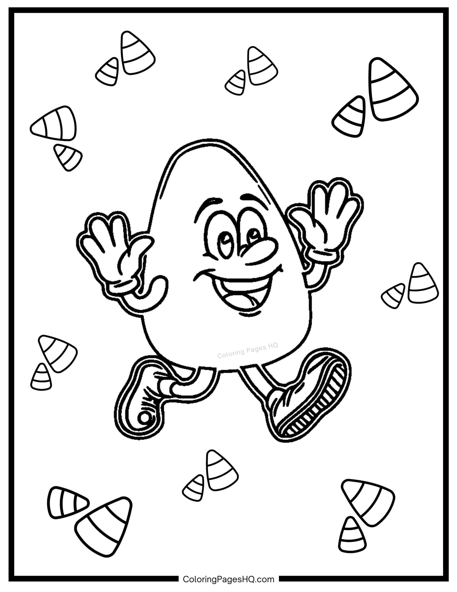 Halloween Candy Coloring Pages (Free PDF Printables) - Coloring Pages HQ