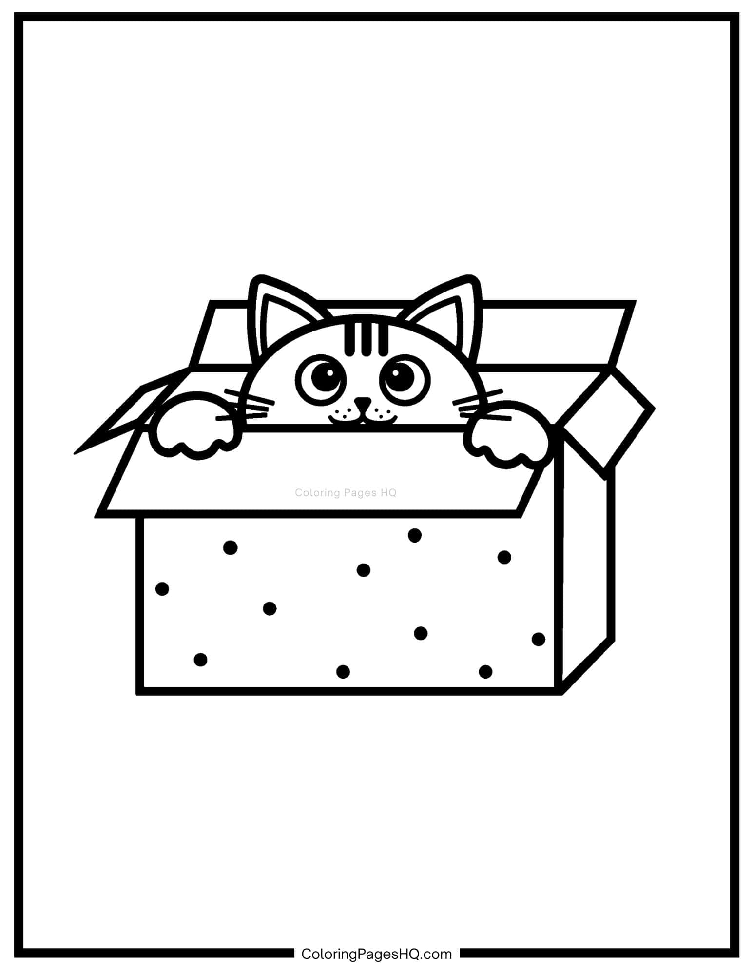 Cute Cat Coloring Pages (Free PDF Printables) - Coloring Pages HQ