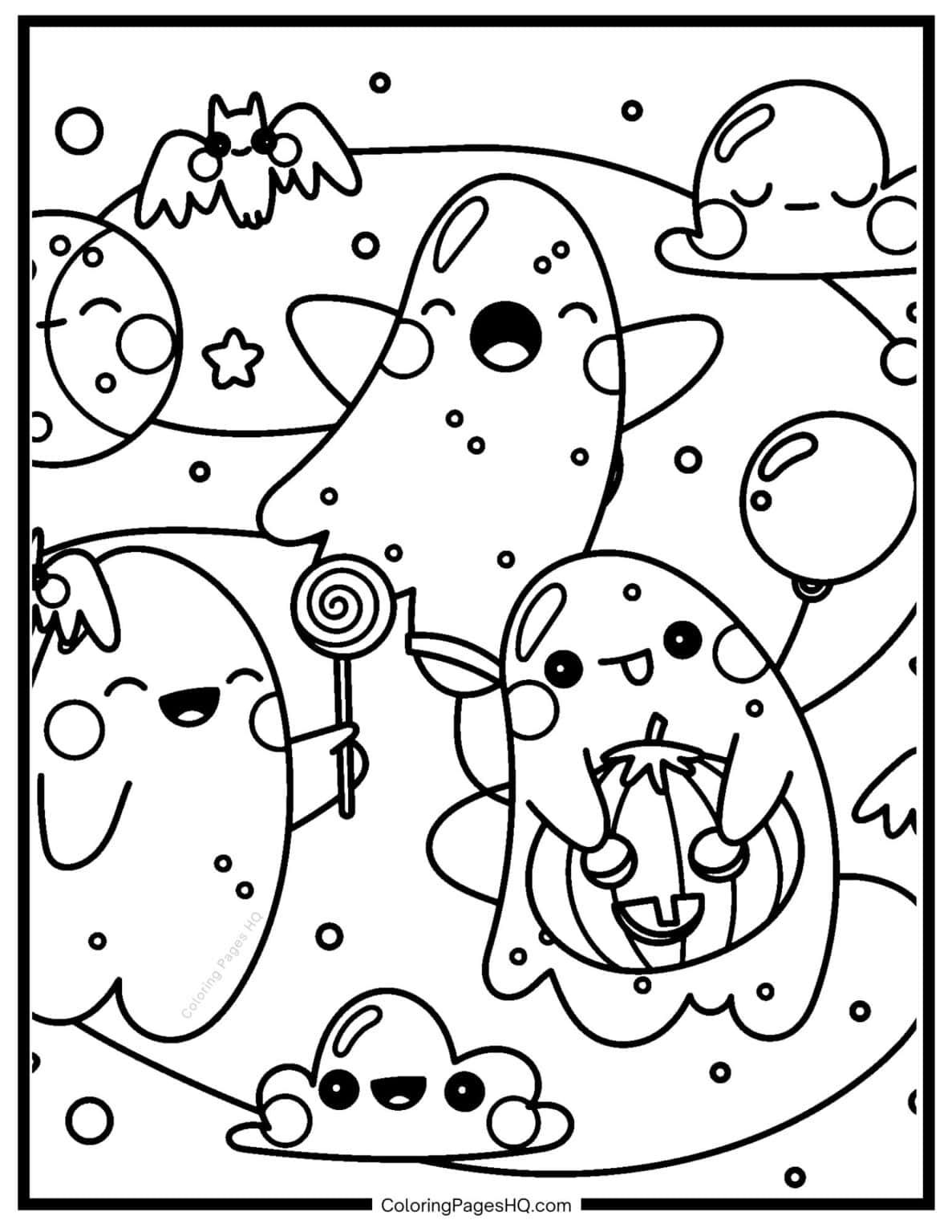 Ghost Coloring Pages (Free PDF Printables) - Coloring Pages HQ