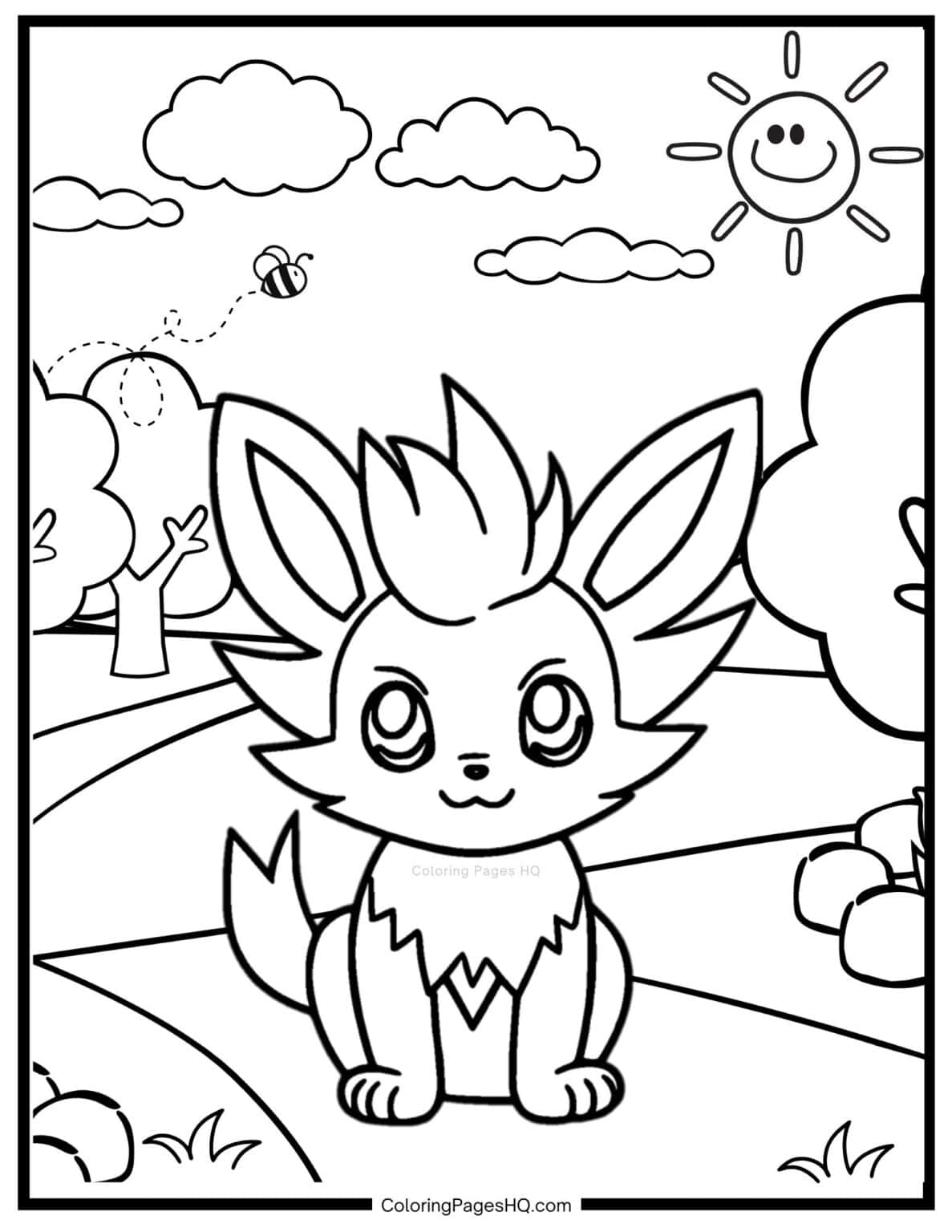 Pokémon Eevee Coloring Pages (Free PDF Printables) - Coloring Pages HQ