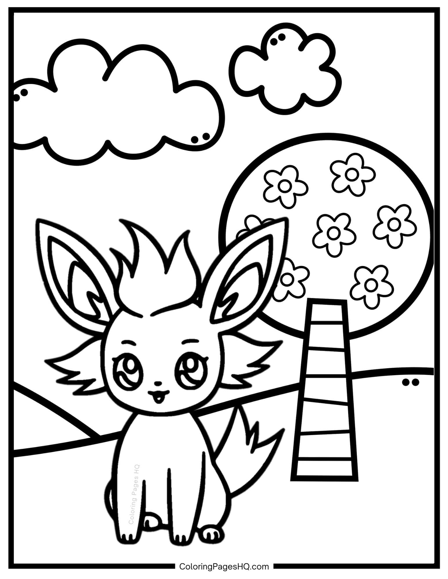 Pokémon Eevee Coloring Pages (Free PDF Printables) - Coloring Pages HQ