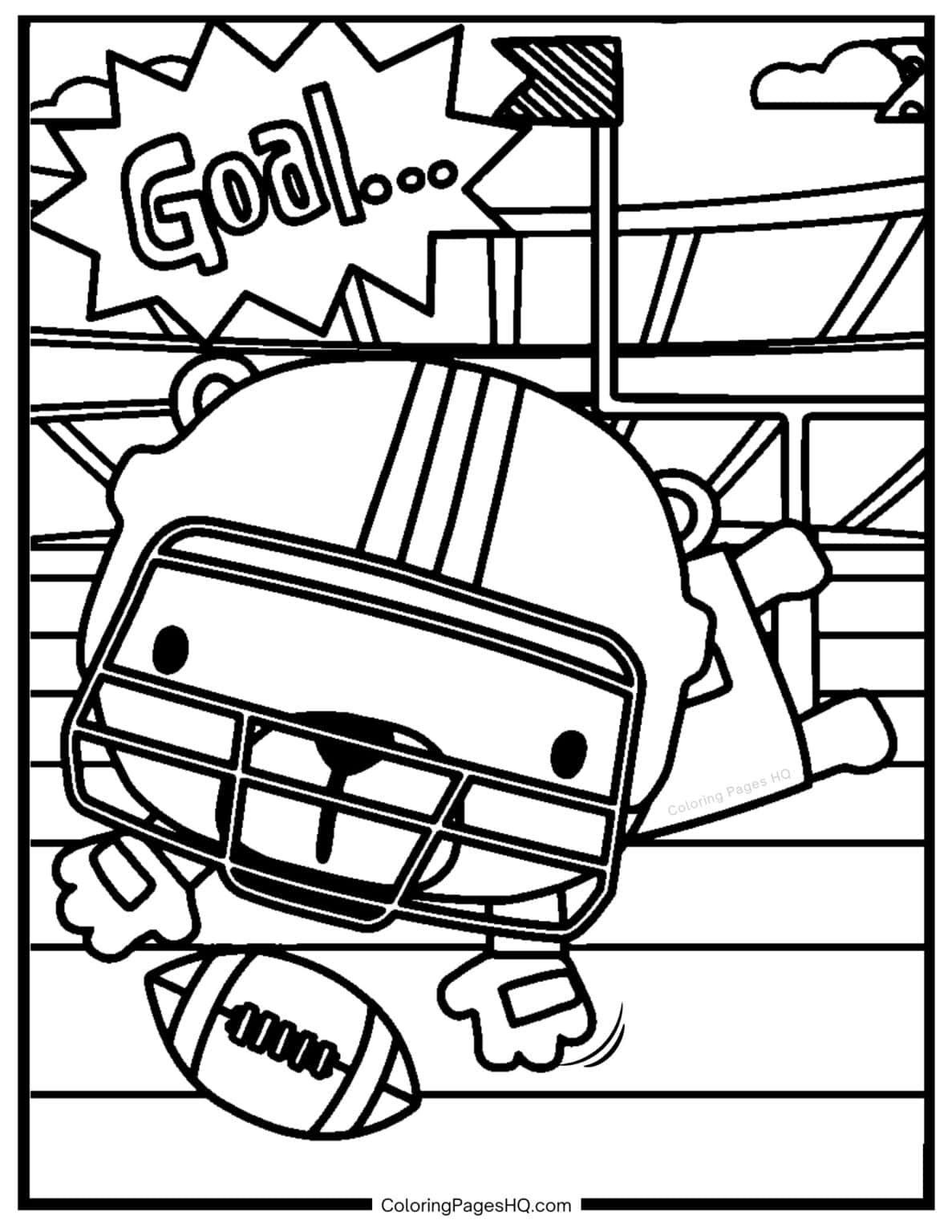 Fun Football Coloring Pages (Free PDF Printables) - Coloring Pages HQ
